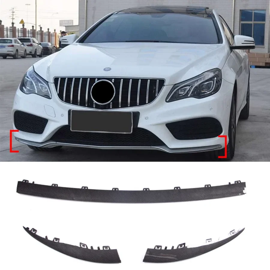 Front-Bumper-Lip-Spoiler-Splitters-Trim-Strip-For-Mercedes-Benz-E-Class ...