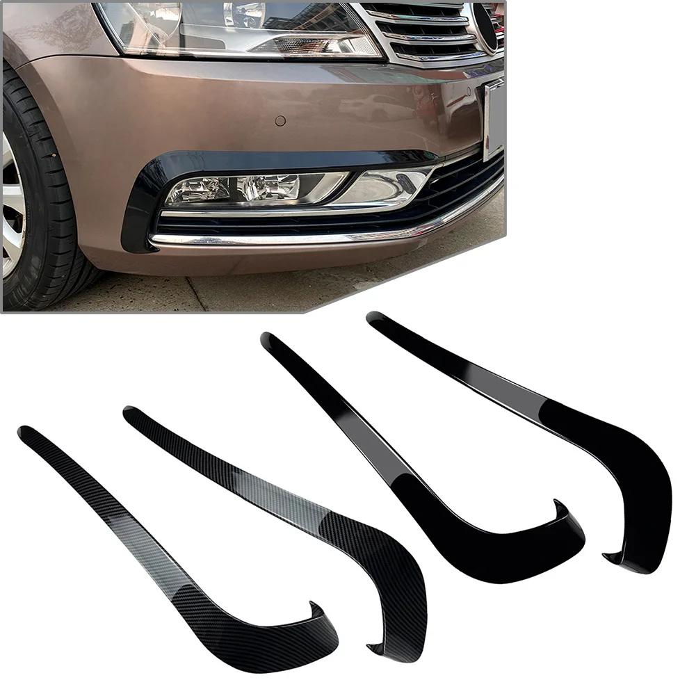 Car Front Bumper Spoiler Fog Light Frame Cover Trim Left+Right 2Pcs For ...