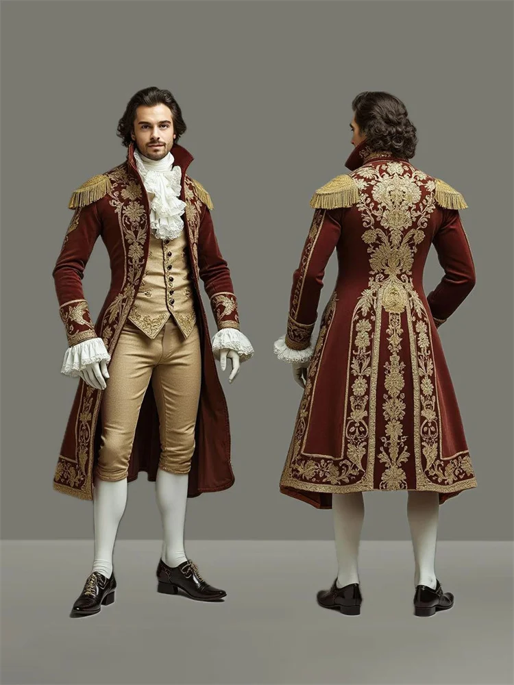 Traje barroco rococó del siglo XVIII para hombre, vestido de baile de ...
