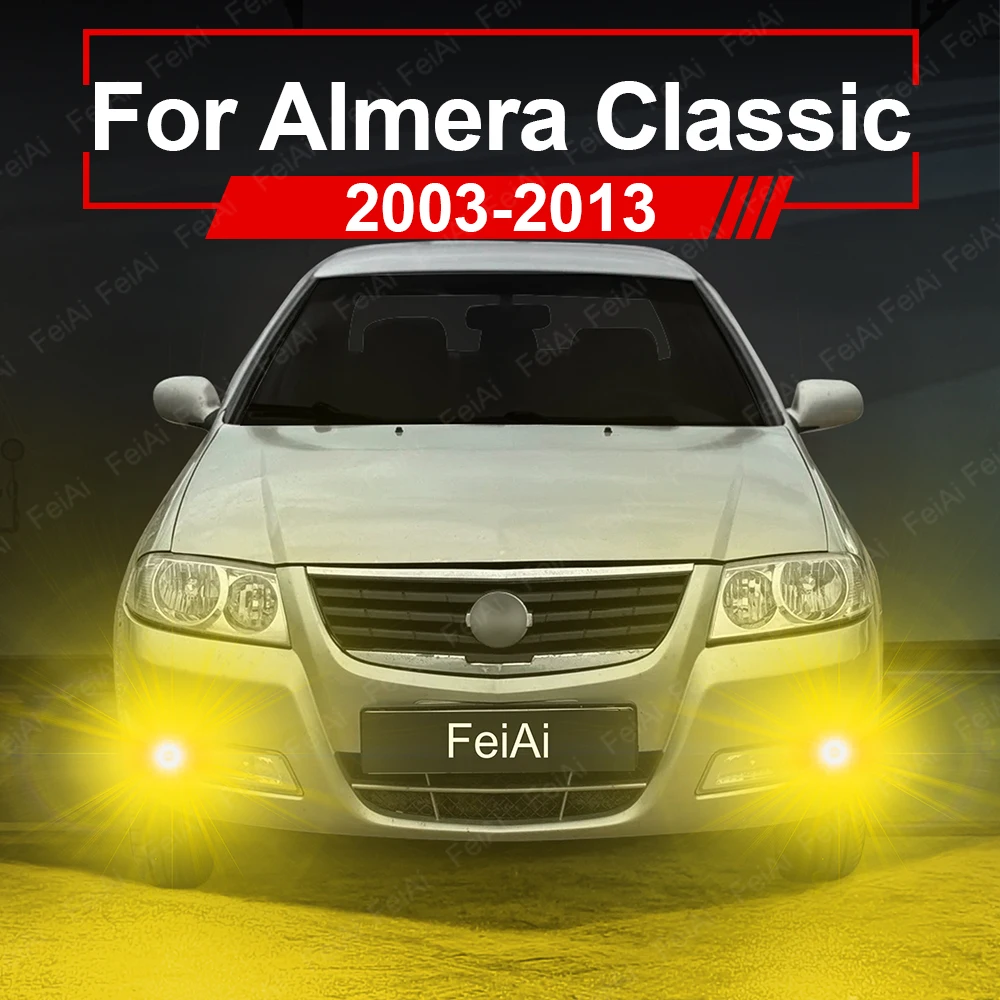 For Nissan Almera Classic B10 N16 Fog Lights LED Front Fog Light Almera ...