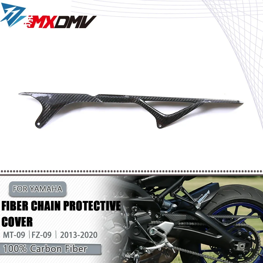 3k-Carbon-Fiber-Chain-Belt-Guard-Cover-Protector-For-YAMAHA-MT09-FZ09 ...