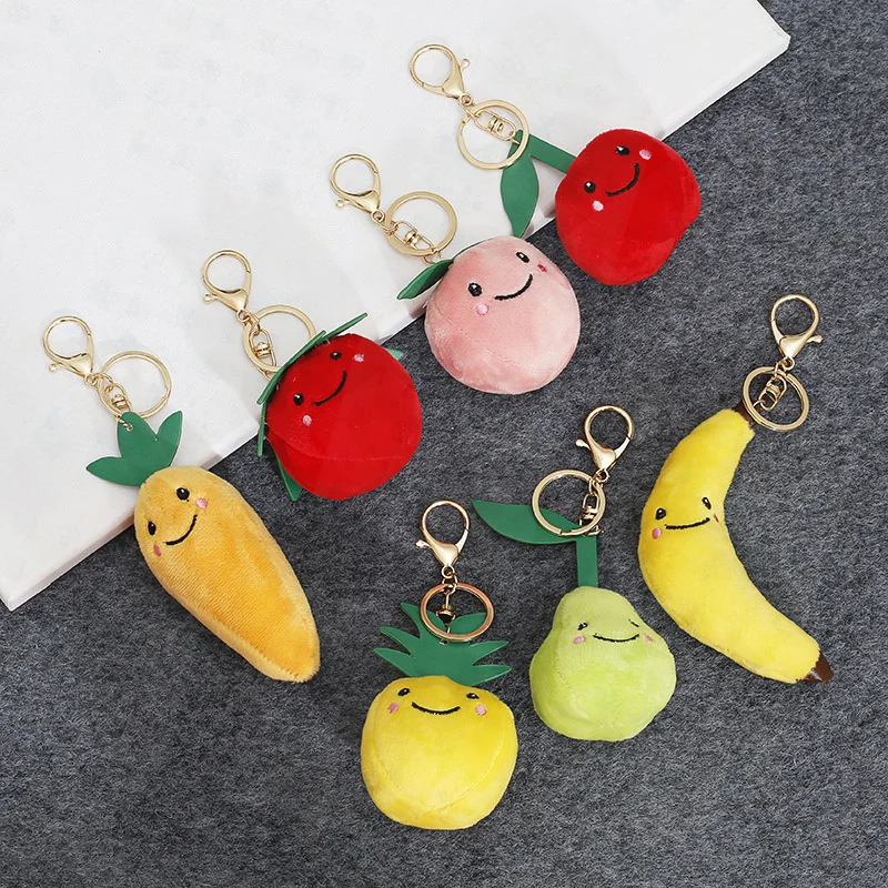 Pineapple Key Chain Bags | Fruit Pendant Key Chain Ring | Keychain Fur ...