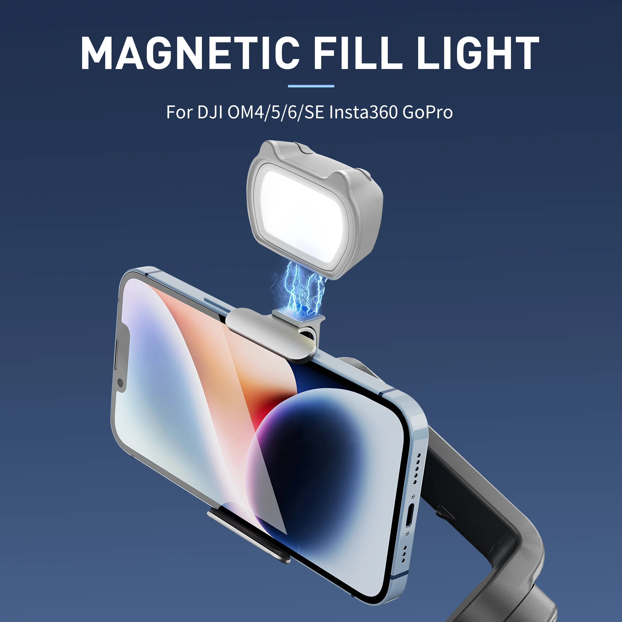 DJI Rechargeable Magnetic Adjustable Color Fill Light Phone Clamp for ...