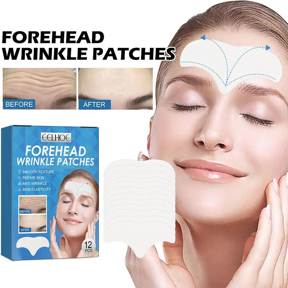 12Pcs-Anti-wrinkle-Forehead-Line-Removal-Gel-Patch-Firming-Mask-Frown ...