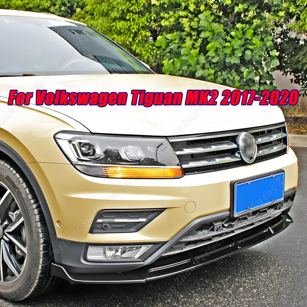 For-Volkswagen-Tiguan-MK2-2017-2020-Car-Front-Bumper-Lip-Splitter ...