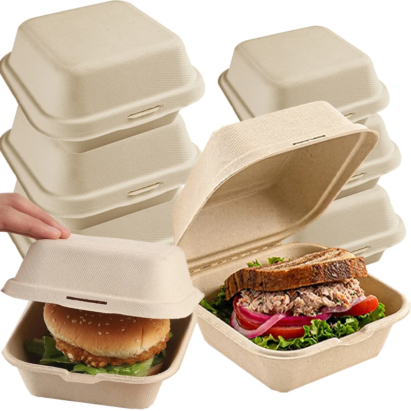 5-10Pcs-Disposable-Bento-Box-Fruit-Salad-Hamburger-Box-Pulp-Cake-Box ...