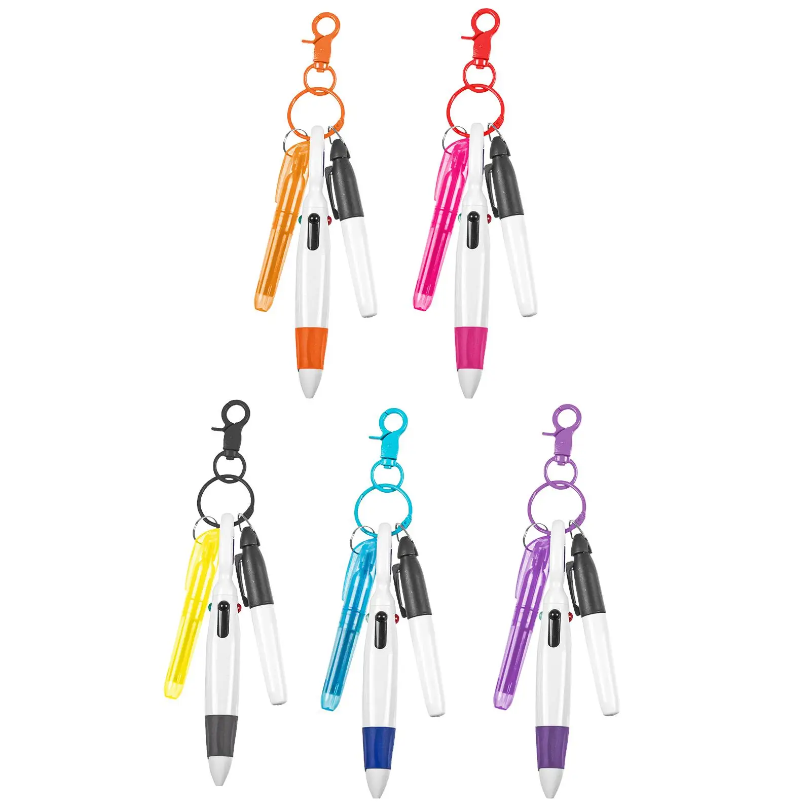Pen-with-Carabiner-Clip-Fine-Pointed-Compact-with-Buckle-Keychain-Party ...