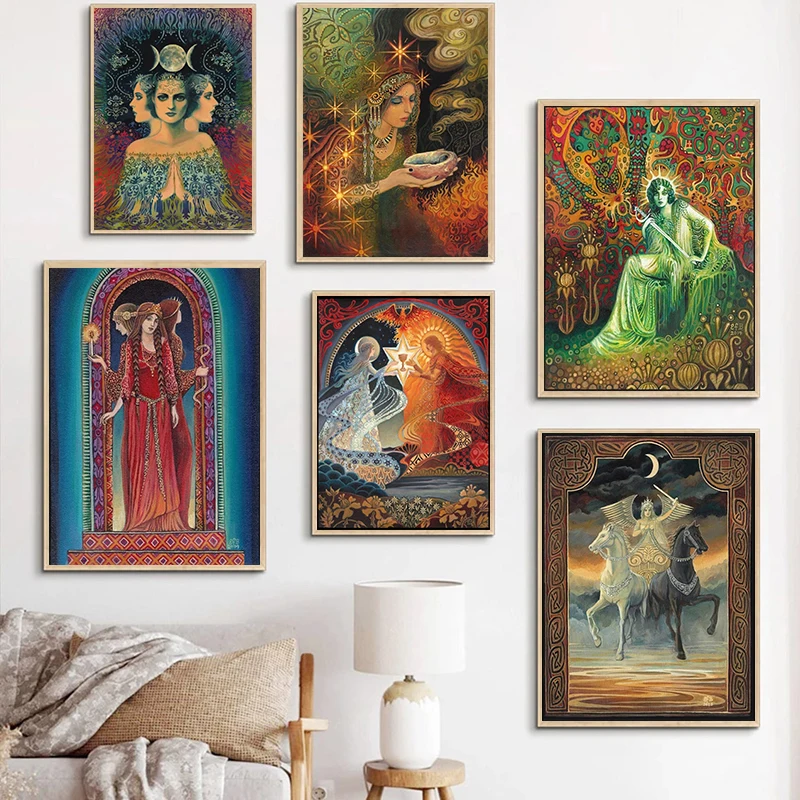 Greek-Goddess-Pagan-Witch-Myth-Wall-Art-Poster-Psychedelic-Bohemian ...