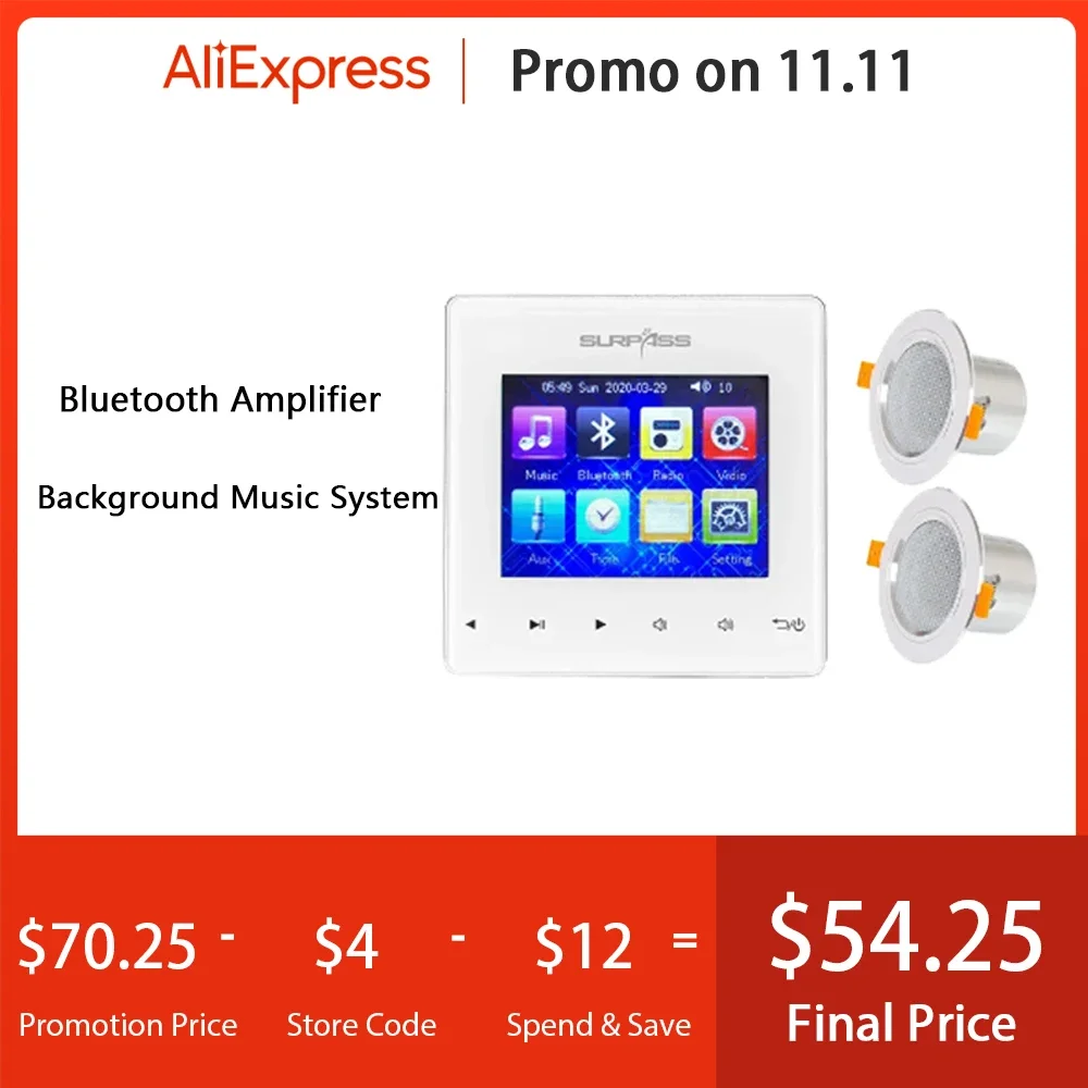 Home-Bluetooth-Amplifier-Background-Music-System-In-Wall-Amp-Ceiling ...