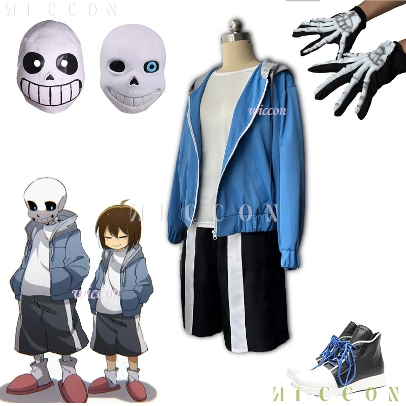 Halloween Costume Undertale Sans Cosplay Hoodies Shorts Costume Jacket ...