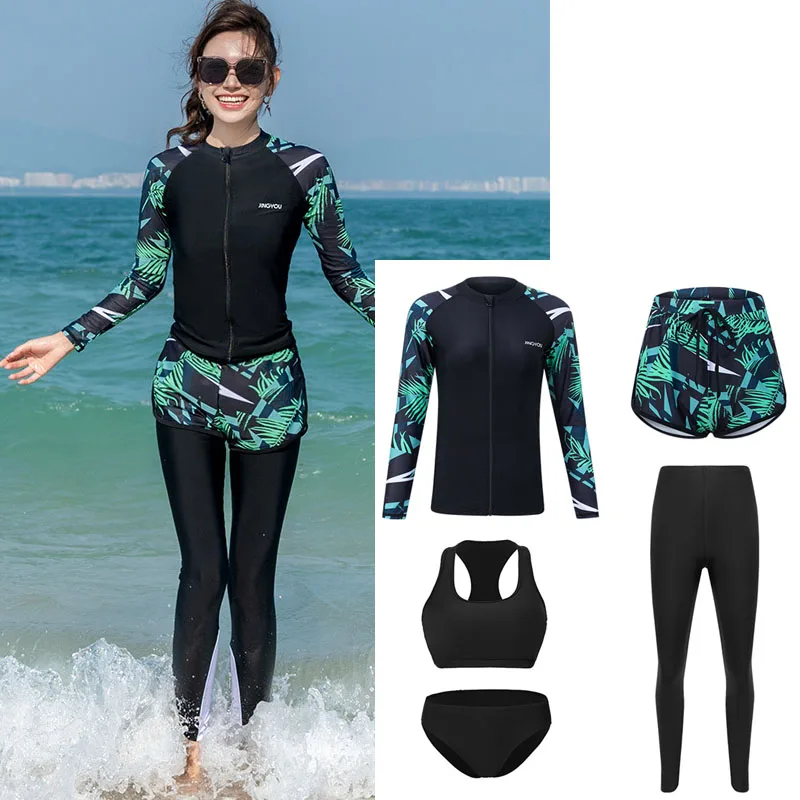 Rashguards 5pcs Swimsuits Women Athletic Sets Sports Suits Yoga Gym ...