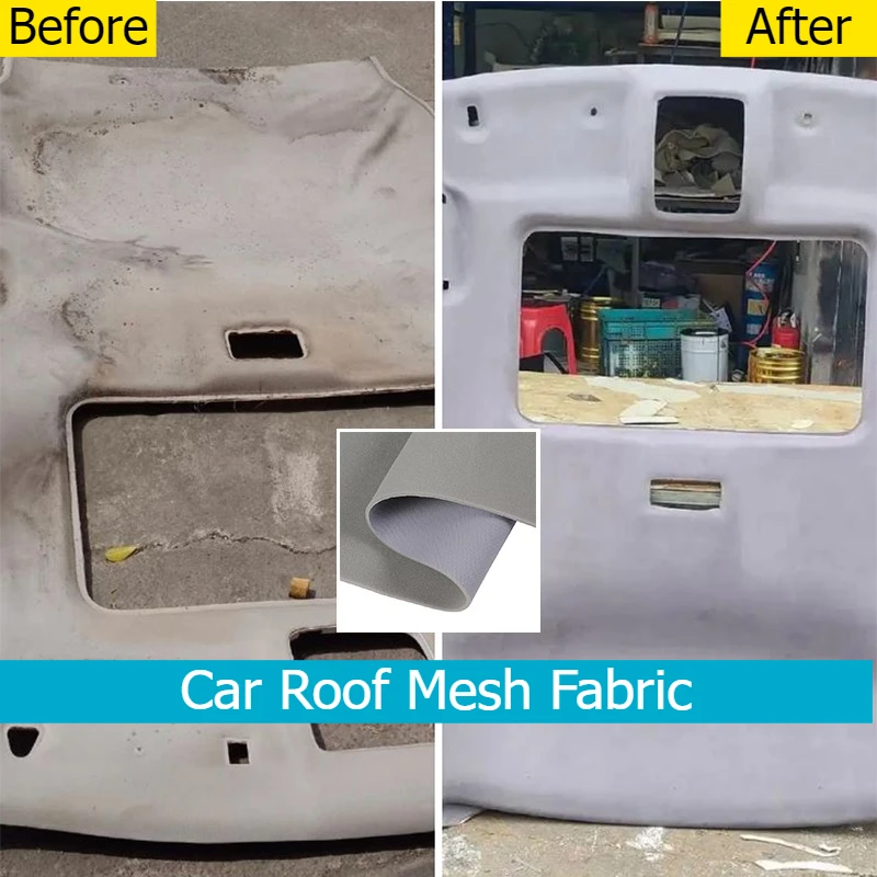 Car Mesh Roof Headliner Fabric Foam Backing Material Car Cloth ...
