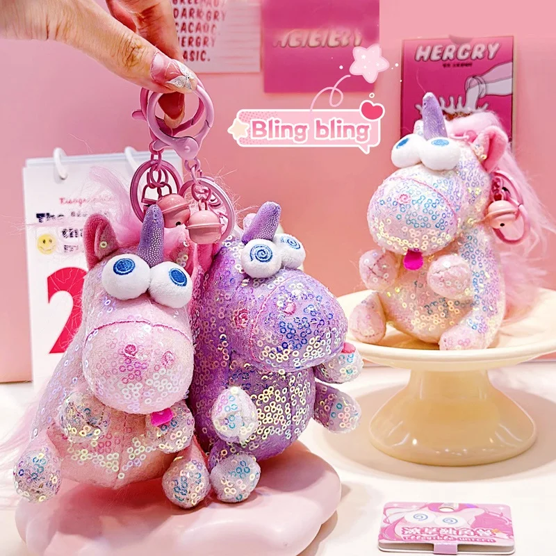 Shiny-Unicorn-Keychain-Plush-toys-Soft-Stuffed-Toy-Cartoon-Unicorn-Doll ...
