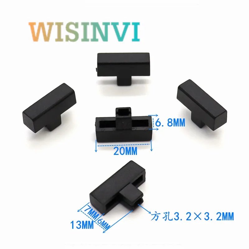 10PCS-T-shaped-key-cap-plastic-black-key-cap-power-switch-cap-self ...