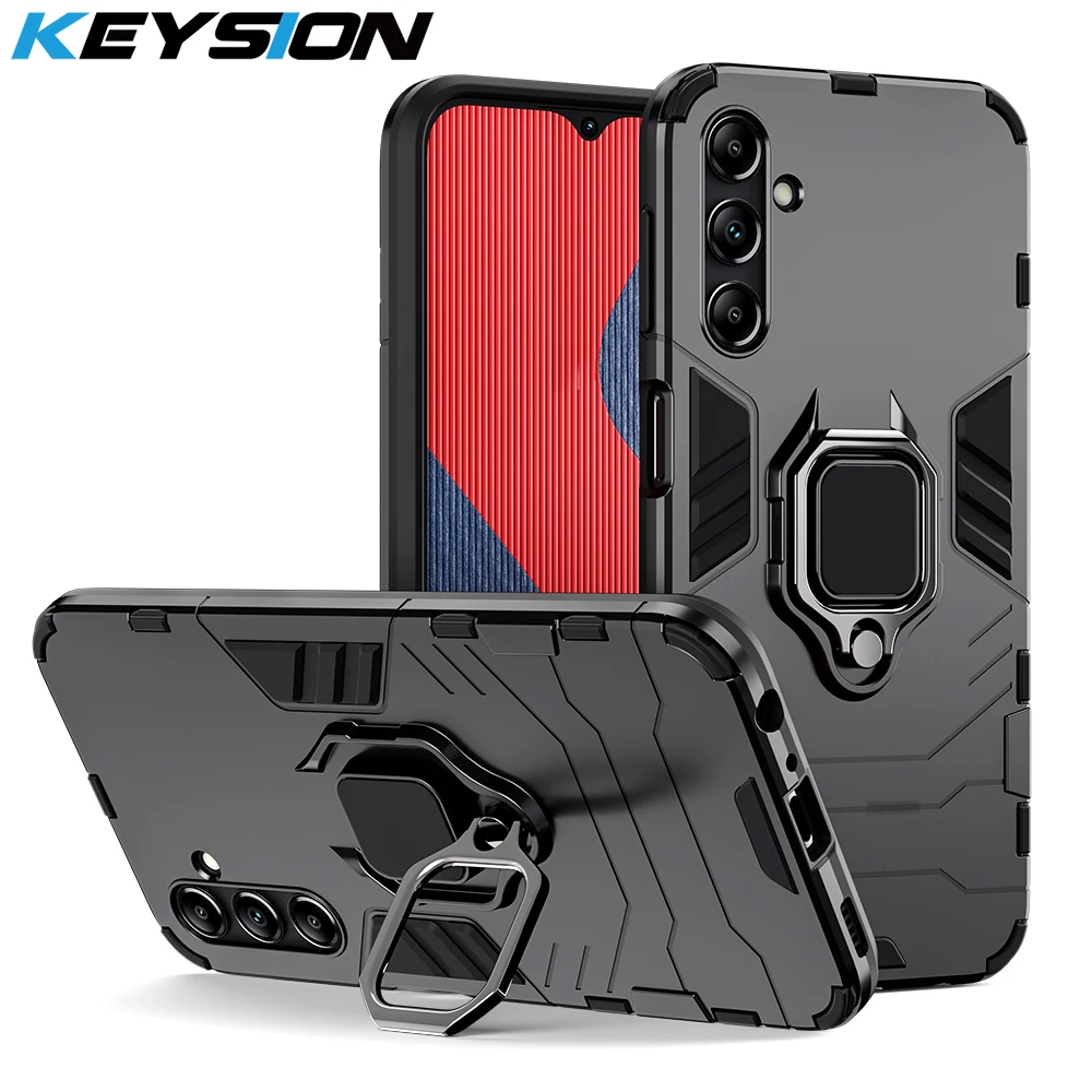 KEYSION Shockproof Armor Case for Samsung M54 5G M14 5G Silicone + PC ...