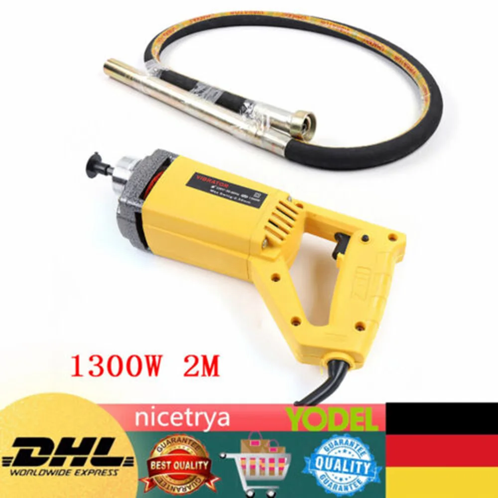 1300W-Professional-Industrial-Electric-Concrete-Vibrator-Motor-Hand ...