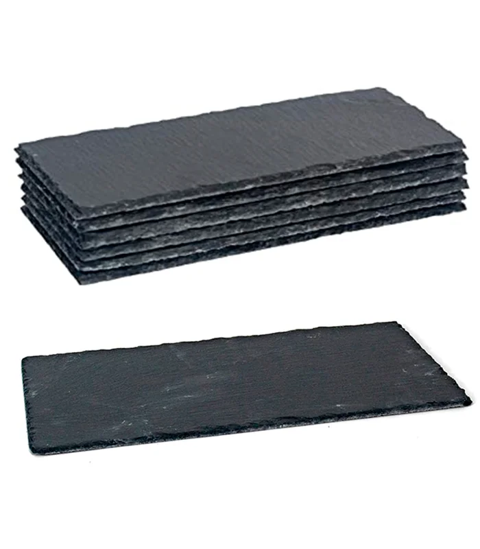 Pack-of-6-rectangular-slate-trays-30x15-cm-Plain-plates-natural-stone ...