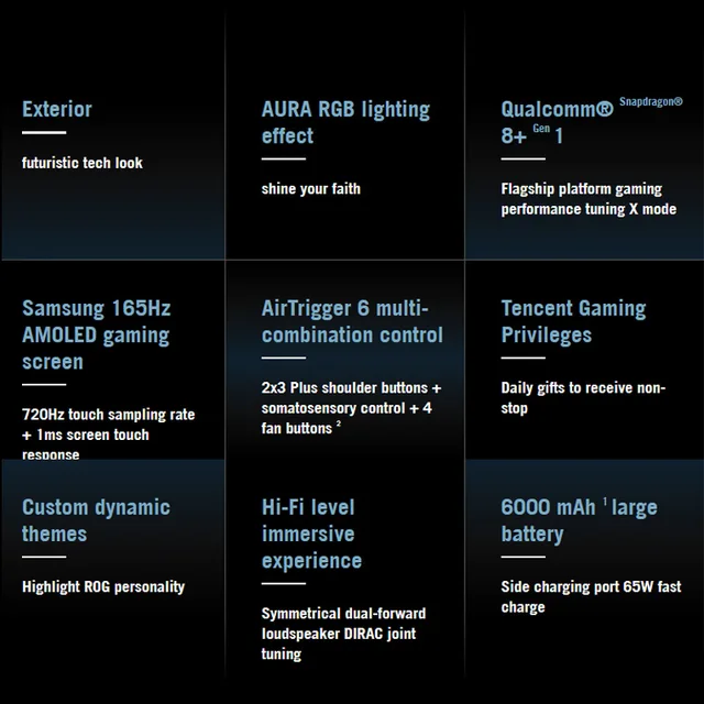 Asus ROG Phone 6D Ultimate Rog 6 Dimensity 9000+ 5G smartphone 6000mAh ...