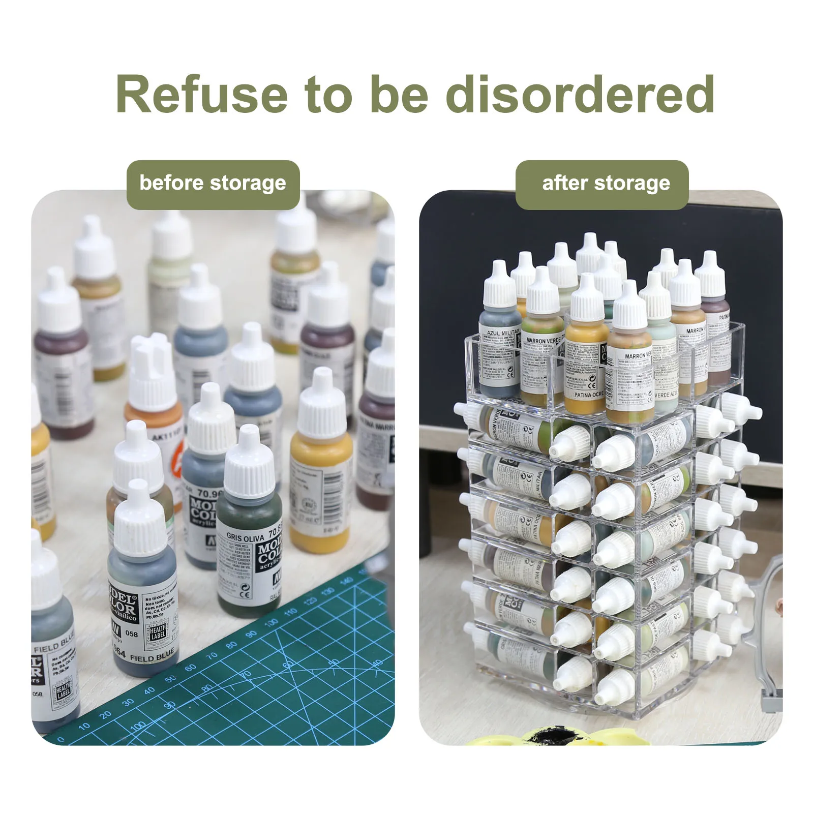 Evemodel-Acrylic-Model-Paint-Organizer-Pigment-Bottle-Spinning-Rack ...