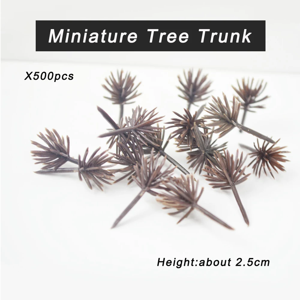 500pcs-Miniature-Green-Trunk-Arm-2-5cm-Model-tree-Landscape-Mini-Toys ...