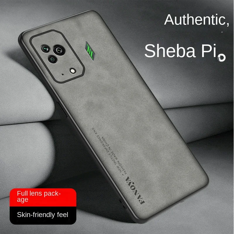 Funda-Black-Shark-5-PAR-A0-superficie-de-cuero-PU-funda-trasera-dura-de ...