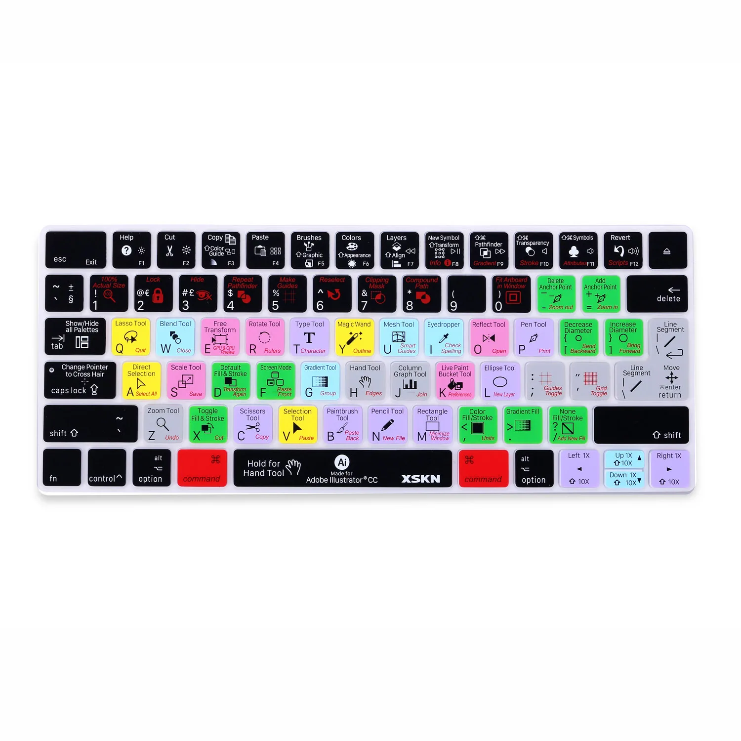 Xskn Adobe Ai Illustrator Shortcuts Keyboard Skin For Apple Magic ...