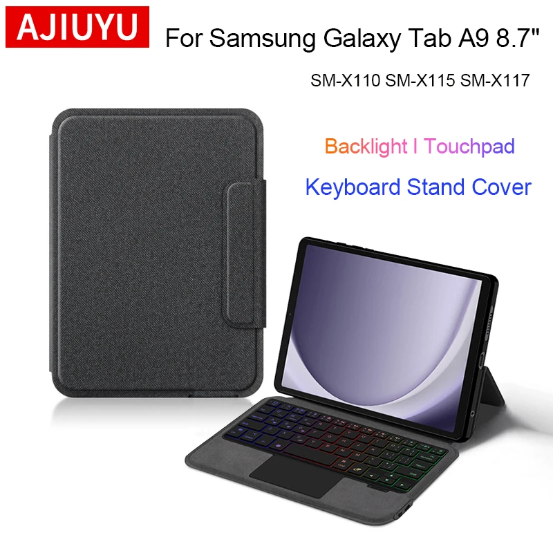 AJIUYU-Magic-Backlight-Keyboard-For-Samsung-Galaxy-Tab-A9-8-7-Inch-SM ...