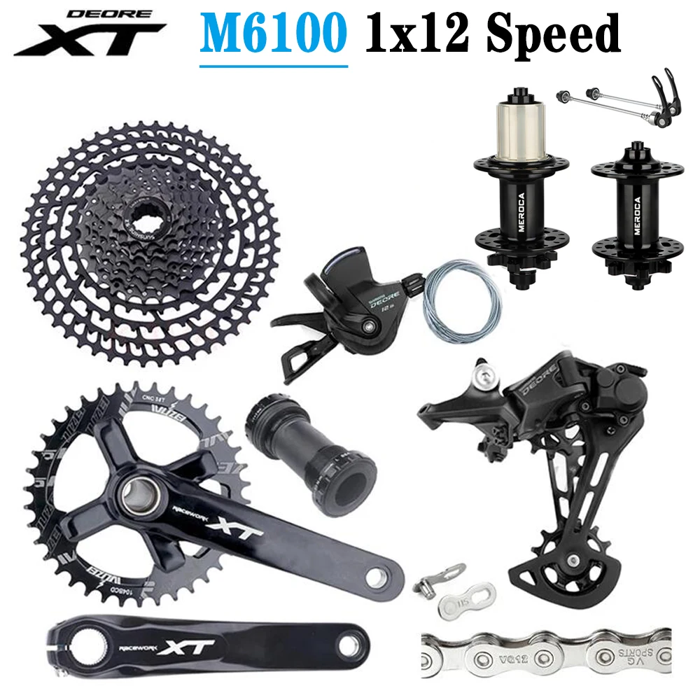Deore-M6100-12-Speed-Bike-Derailleur-Shift-Groupset-With-XT-Crankset-VG ...