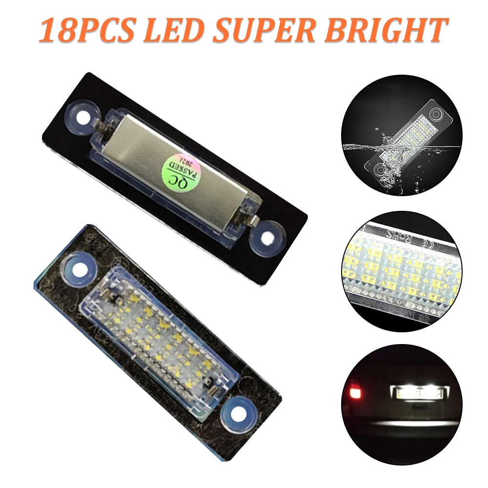 2Pcs-License-Plate-Number-Light-With-18-LEDs-For-VW-Touran-Golf-Caddy ...