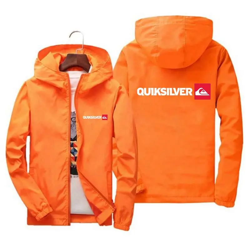 2023 Quicksilver Print Casual Hooded Man Thin Reflective Sunscreen ...