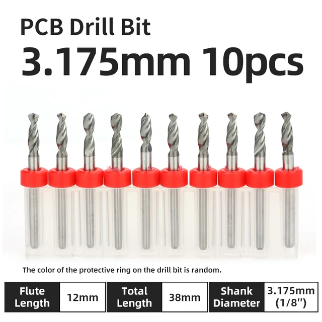 10pcs PCB Micro Drill Bit Set 0.1-3.0mm Tungsten Carbide for Printed ...