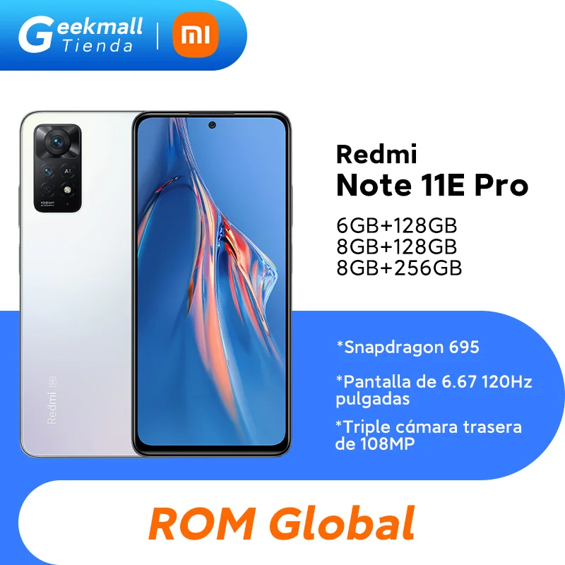 Global Rom Xiaomi Redmi Note 11E Pro 5G Smartphone Note 11 E Pro 108MP ...