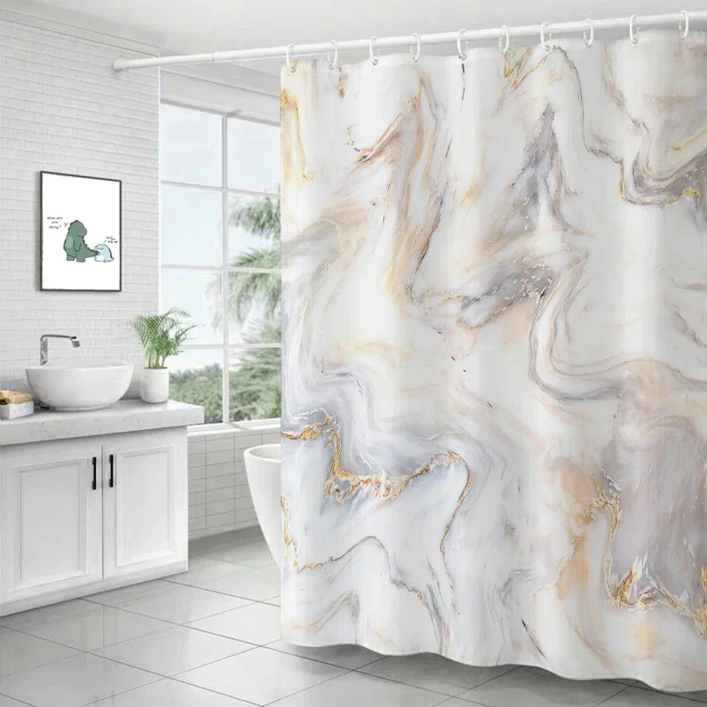 Cortinas-de-ducha-onduladas-de-m-rmol-cortinas-de-ba-o-impermeables-a ...
