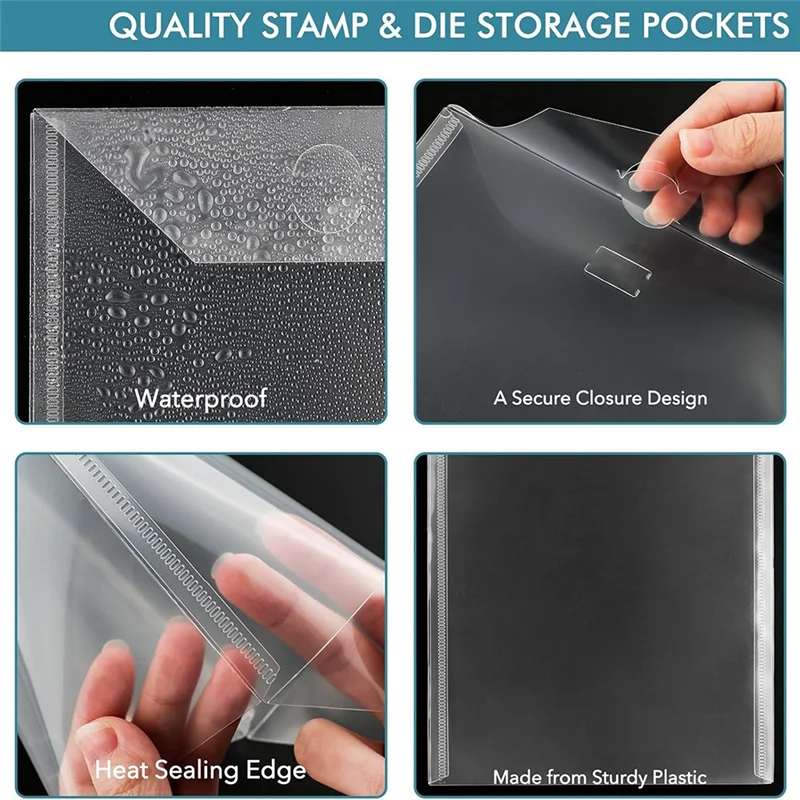 Upgraded 20Pcs 7X5in Storage Envelopes,Resealable Plastic Envelopes ...