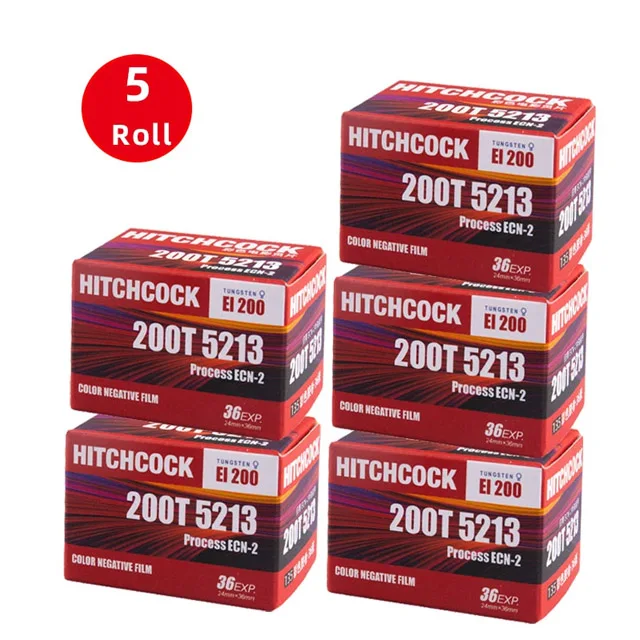 1/3/5 Rolls HITCHCOCK 5213（200T) ISO Color Negative 135 Film 36 Sheets ...
