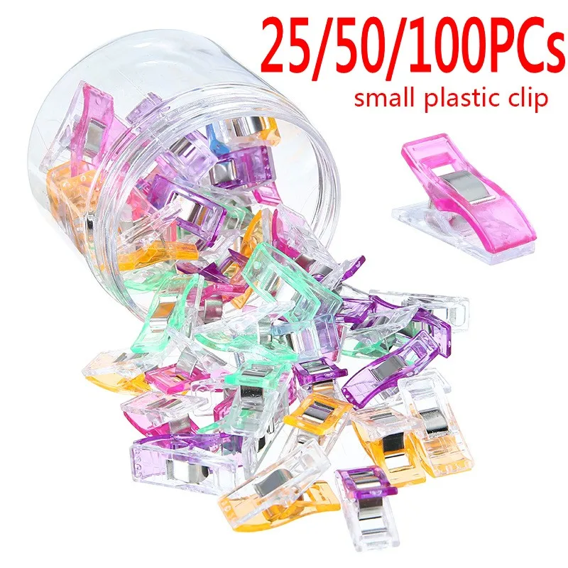 25-50-100-150pcs-DIY-Patchwork-Plastic-Clothing-Clips-Holder-For-Fabric ...