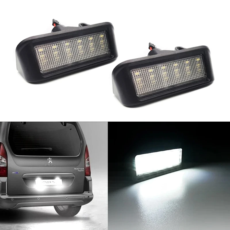 LED Number License Plate 2PC For Citroen Berlingo Jumpy II III Van MPV ...