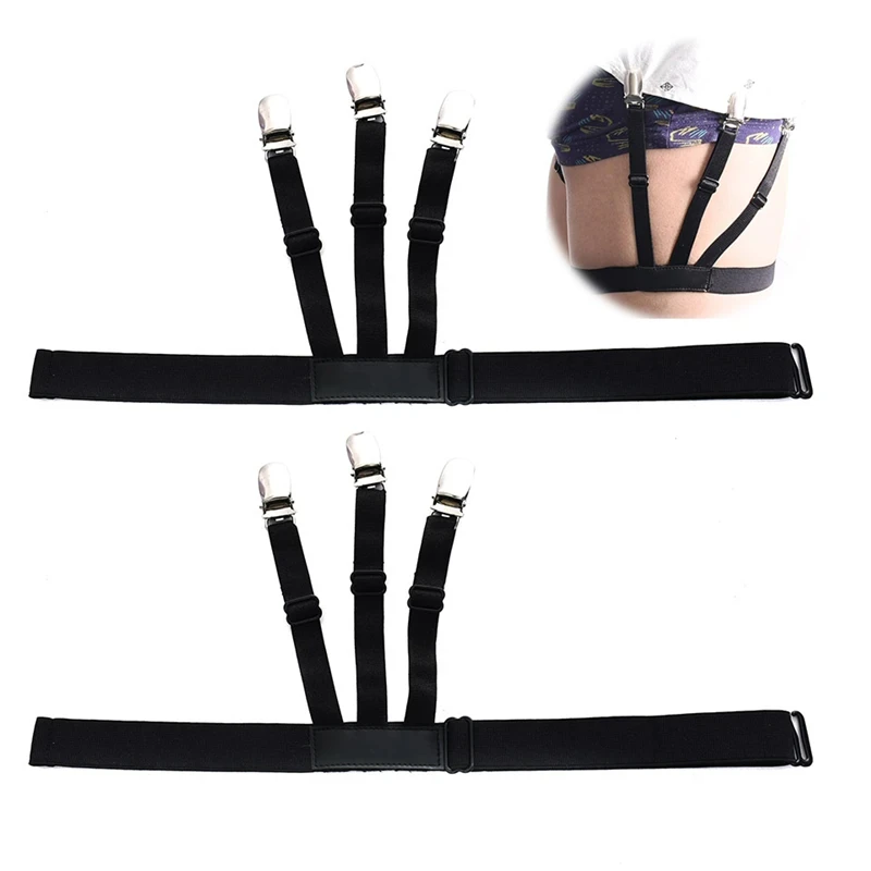 Men-s-Shirt-Garters-Adjustable-Elastic-Leg-Suspenders-Shirt-Holders ...