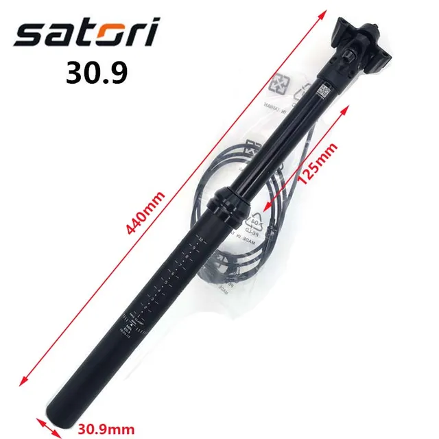 Satori height adjustable seatpost dropper 125mm travel post bike MTB ...