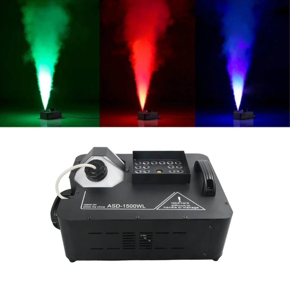 Remote 7ch Dmx Rgb 1500w Fog Smoke Thrower Machine Colorful Firework ...