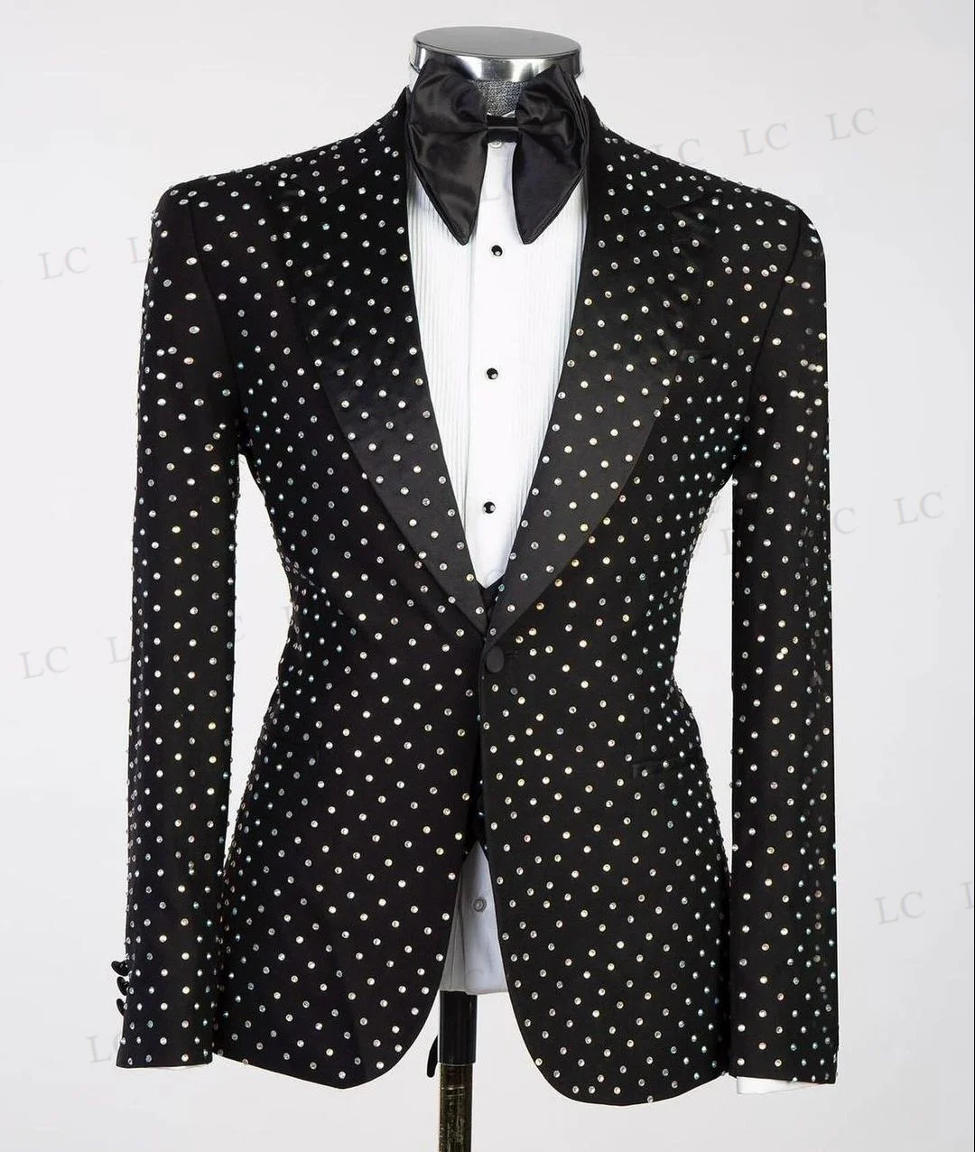 Sparkly-Men-Suits-Stylish-3-Piece-Blazer-One-Button-Beadings-Crystals ...