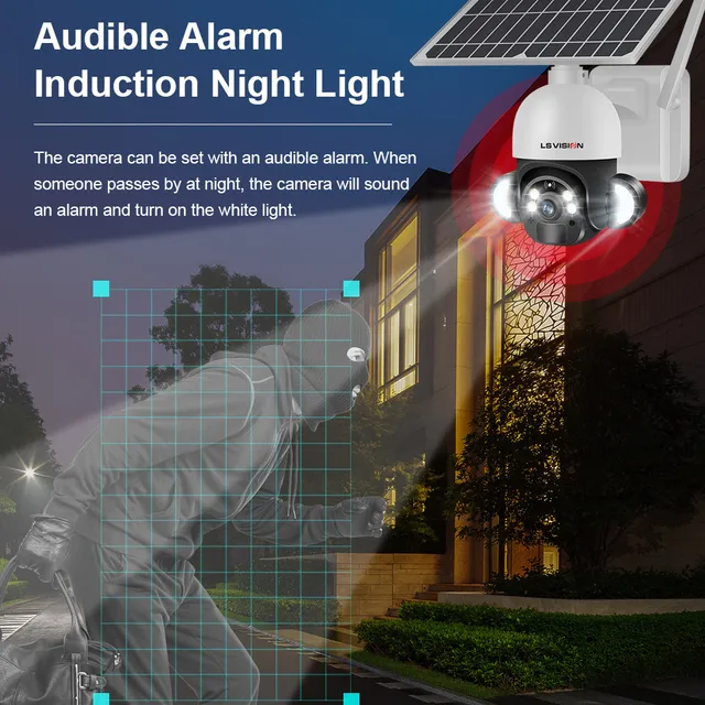 LS VISION Security Camera Wireless Solar Outdoor WIFI /4G Surveillance ...