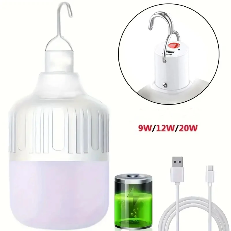 Bombilla-LED-de-emergencia-recargable-con-carga-USB-Ideal-para-recargar ...