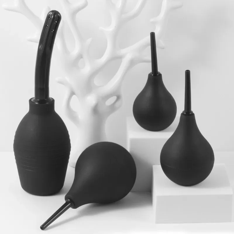 New-Sm-Black-Red-Enema-Douche-Product-Male-and-Female-Anal-Bowel-Douche ...