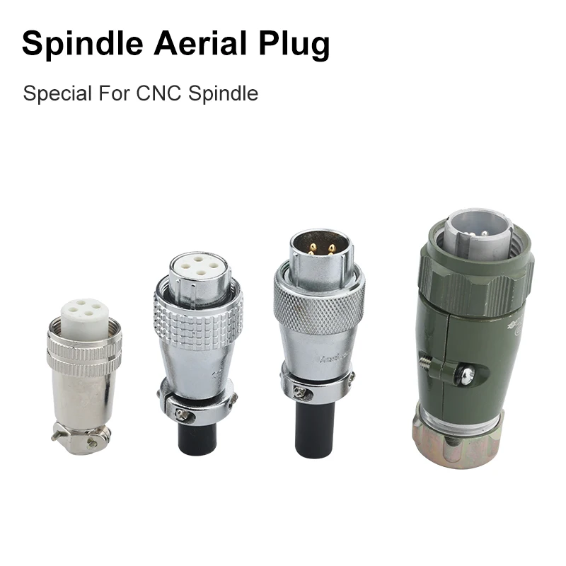 CNC-Spindle-Motor-Aviation-Plug-Socket-Connector-4-Pin-CNC-Milling ...