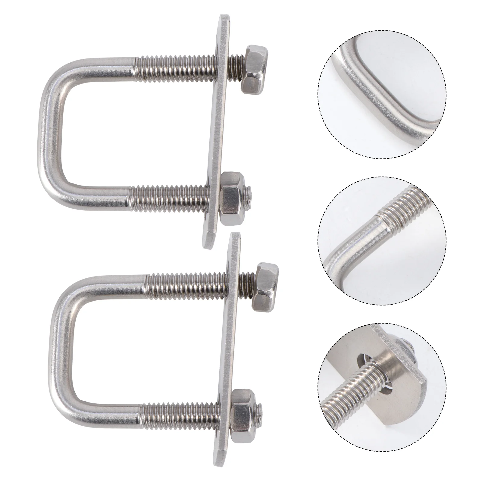 Stainless-Steel-Right-angle-Bolts-U-shaped-Square-Clamp-Screw-Damper ...