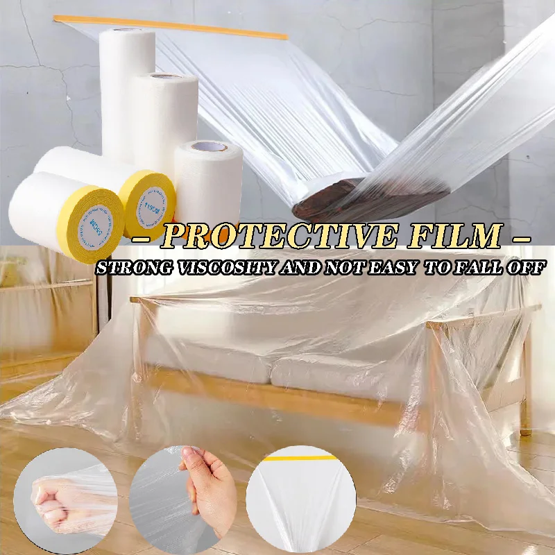 20M-Car-Paint-Masking-Film-Protective-film-Plastic-Dropping-Cloth-Cover ...
