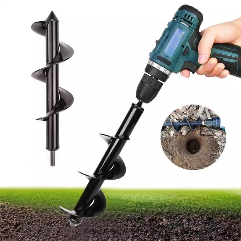 Ground-Drill-Auger-Bit-Flower-Pot-Loosening-Soil-Fertilizing-Flower ...