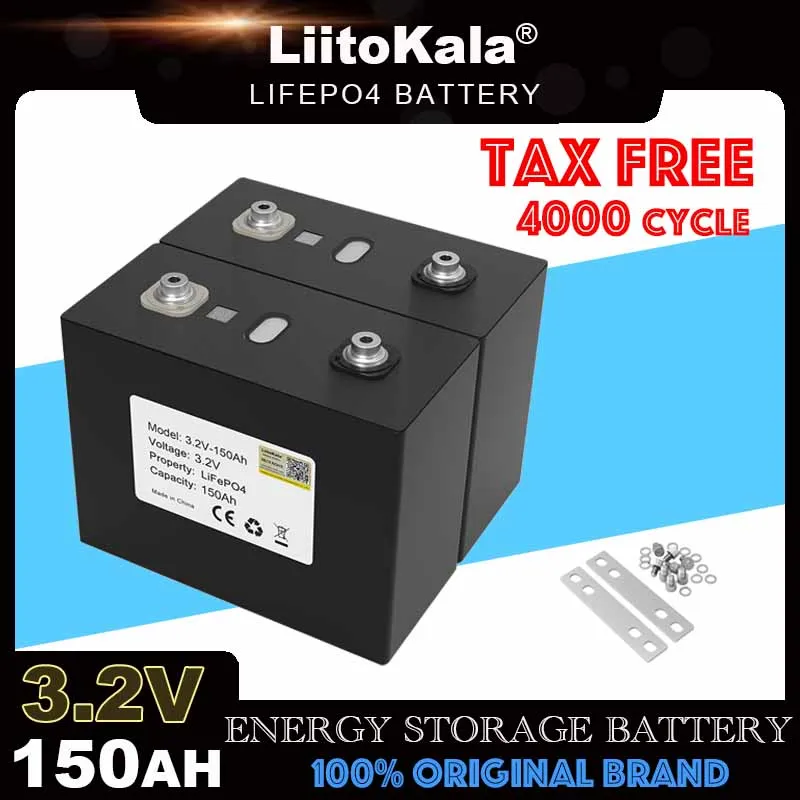 1-2pcs-LiitoKala-3-2V-150Ah-LiFePO4-battery-pack-DIY-4s-8s-12v-24V ...