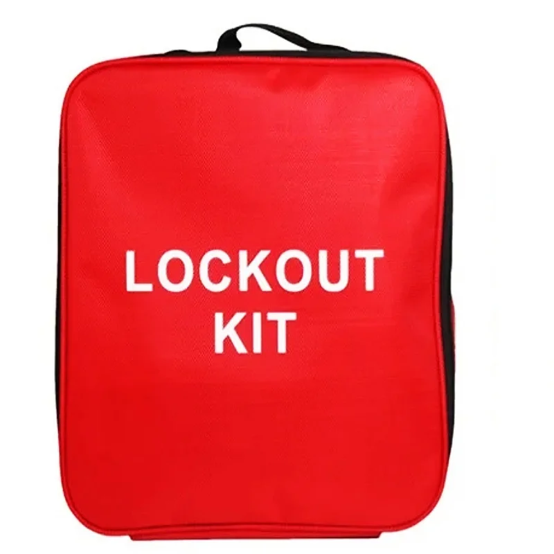 Red-Safety-Bag-Lockout-Kit-Polyester-Cloth-Portable-Light-Weight ...